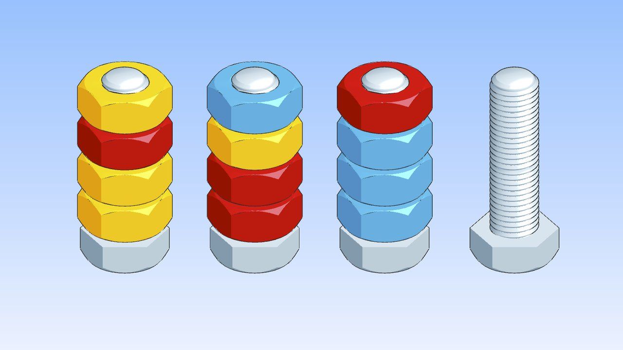 Nut n Bolt Sort: Color Puzzle - Popular Games for Kids | PlaymateKids.com